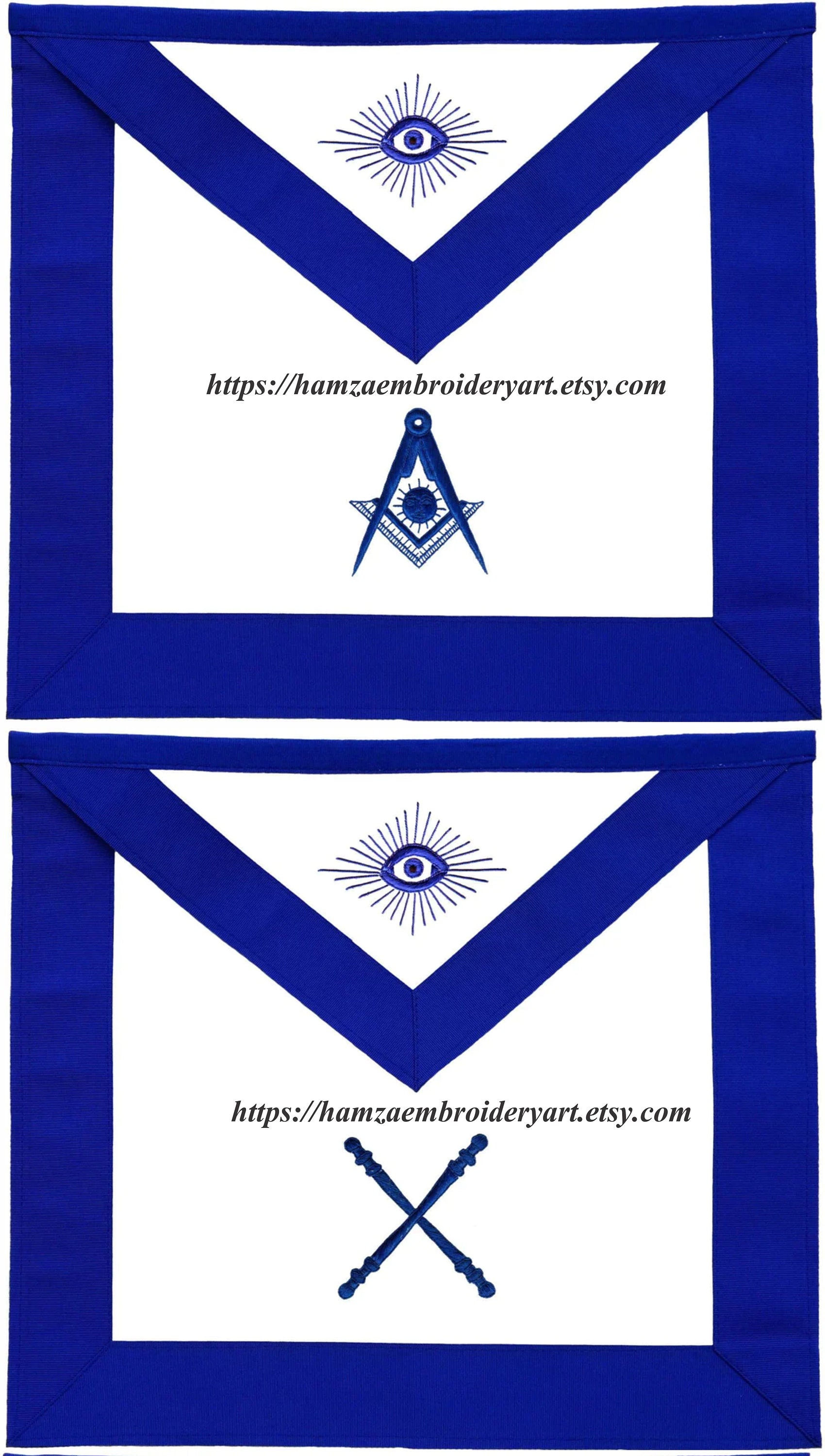 Masnic Regalia Blue Lodge Officers Apron 19 Pcs Set set of 19 Pcs ...