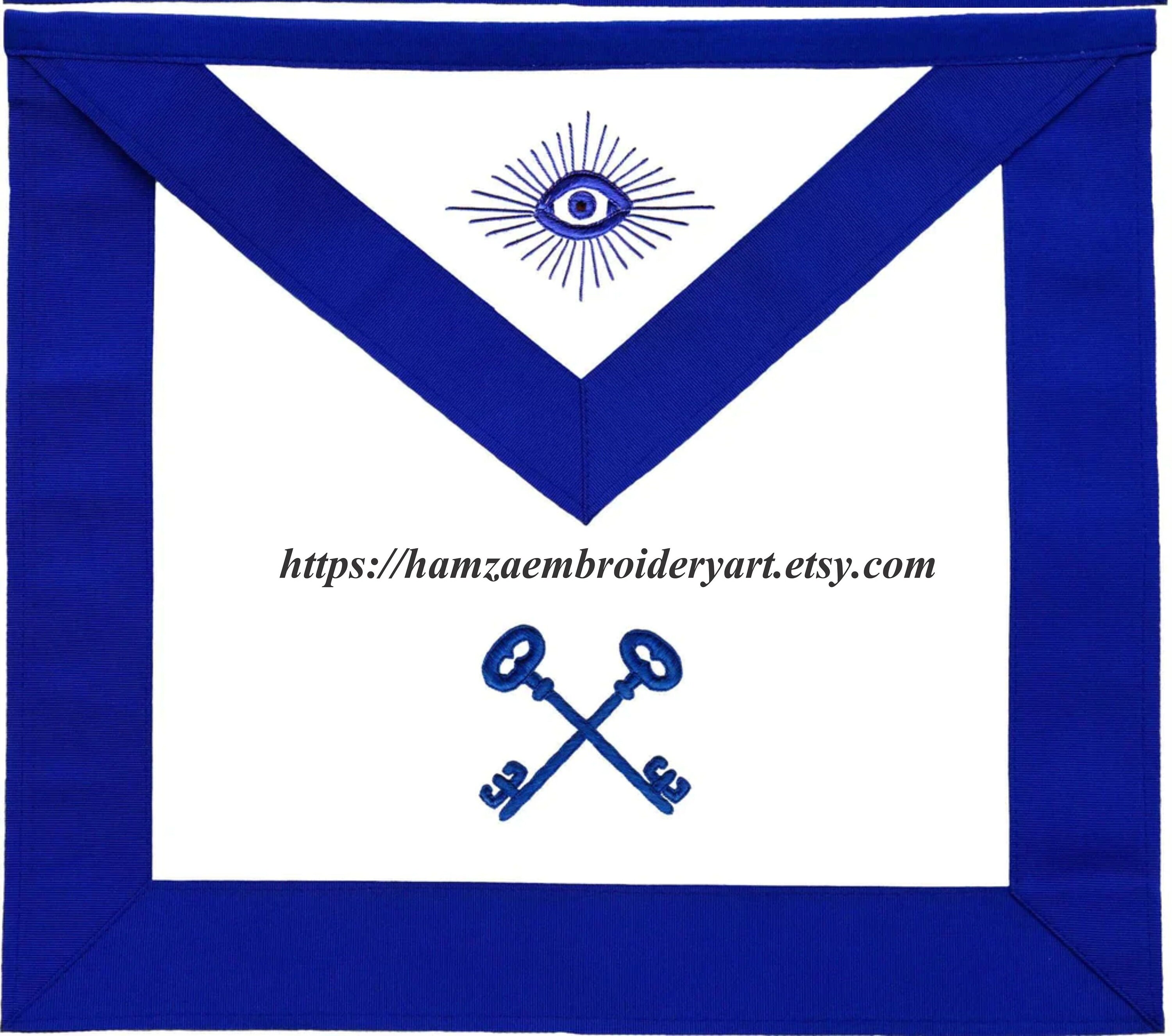 Masnic Regalia Blue Lodge Officers Apron 19 Pcs Set set of 19 Pcs ...