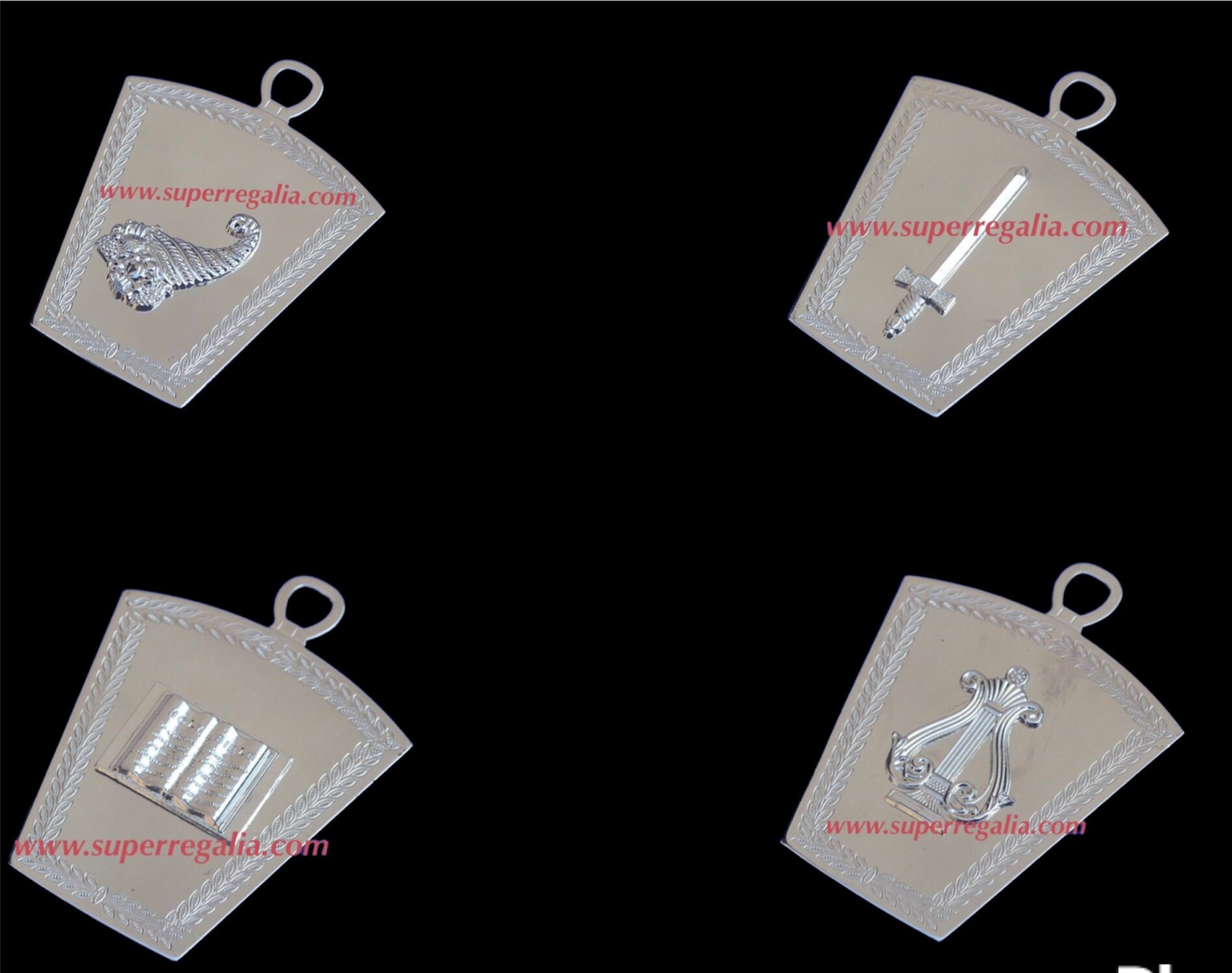 Masonic Regalia Mark Officer Collar Jewels, Mark Jewels, Regalia ...