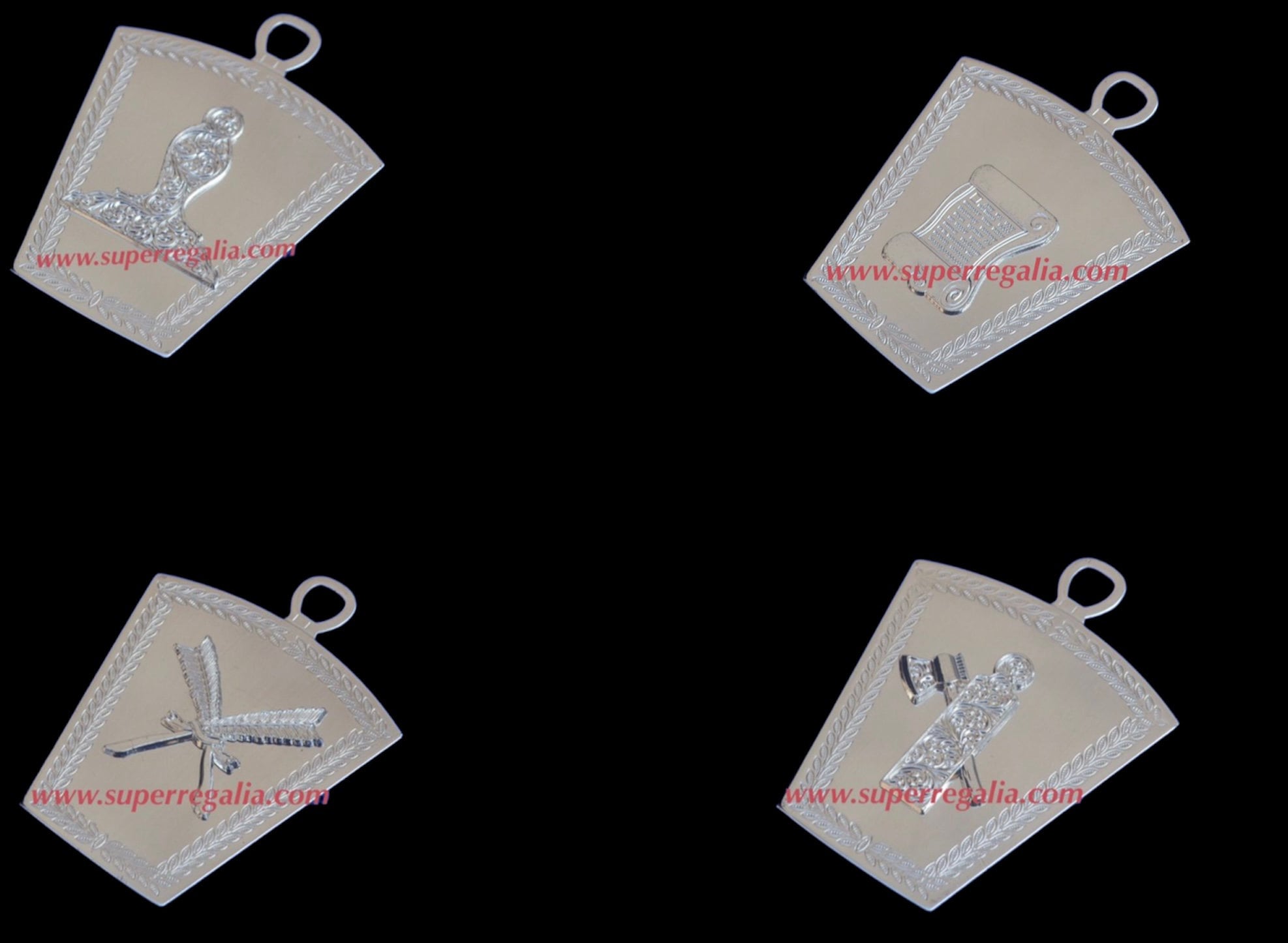 Masonic Regalia Mark Officer Collar Jewels, Mark Jewels, Regalia ...