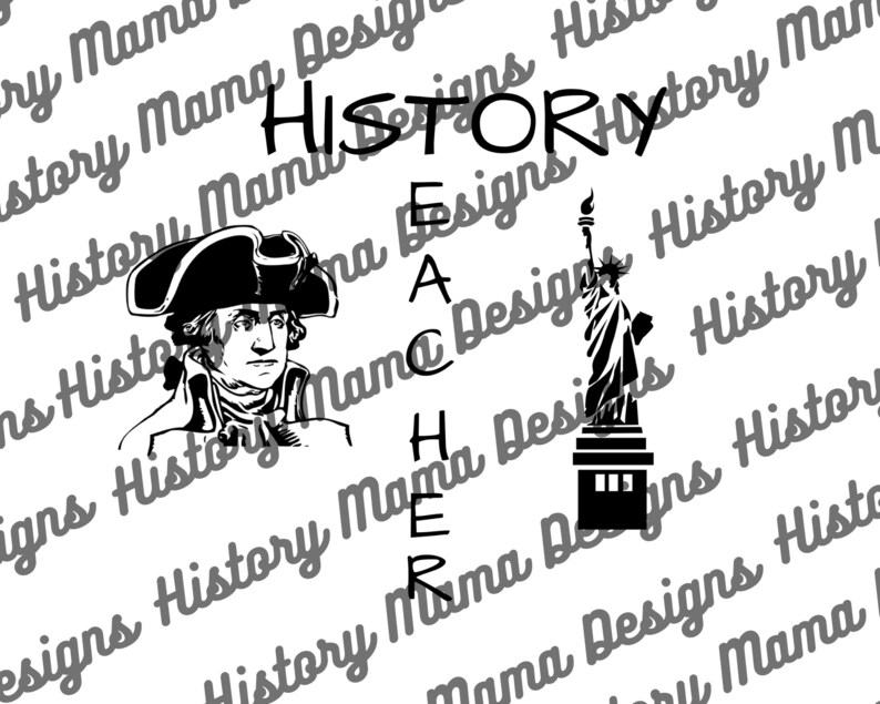 History Teacher SVG / Social Studies Cricut / George Washington PNG ...