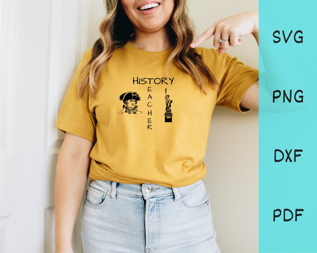 History Teacher SVG / Social Studies Cricut / George Washington PNG ...