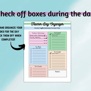 Teacher to Do Organizer / Teacher Daily Planner / Teacher - Etsy