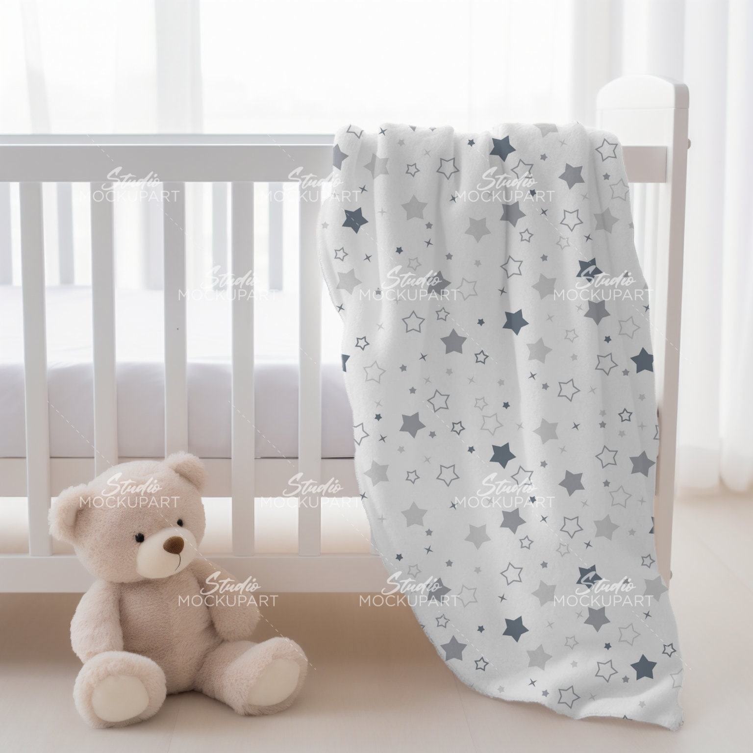 5 X Baby Blanket Bundle Mockups , Canva Drag and Drop, PNG, Blank ...