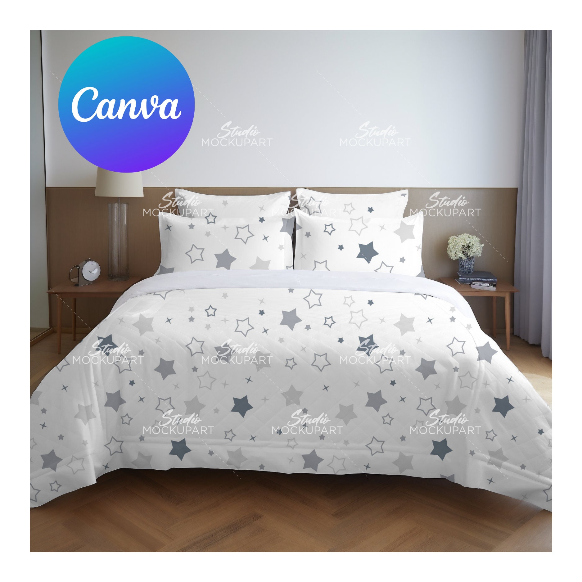 Bedding Set Mockup | Duvet Cover Mockup | Pillow Mockup | Bedding ...