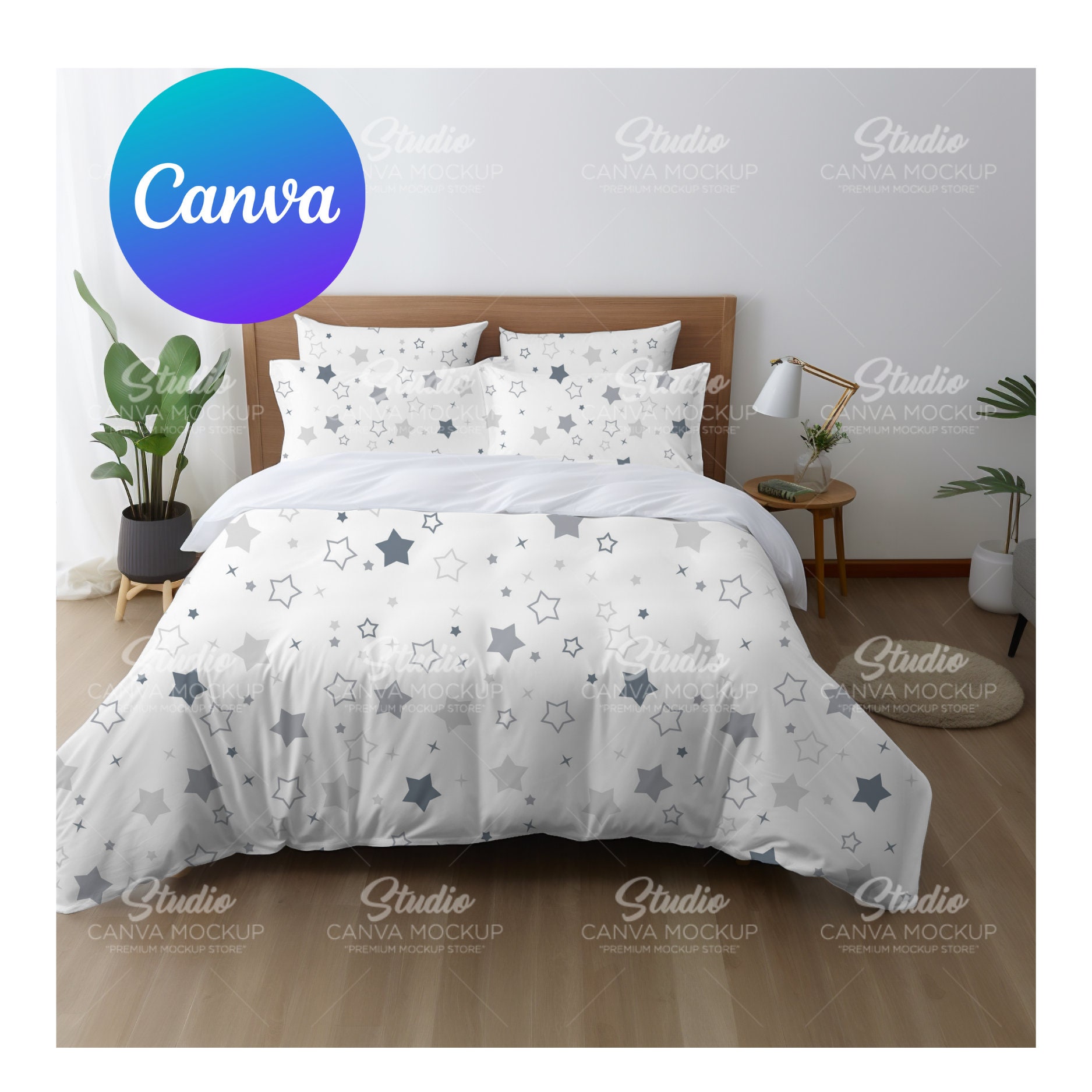 Bedding Set Mockup | Duvet Cover Mockup | Pillow Mockup | Bedding ...