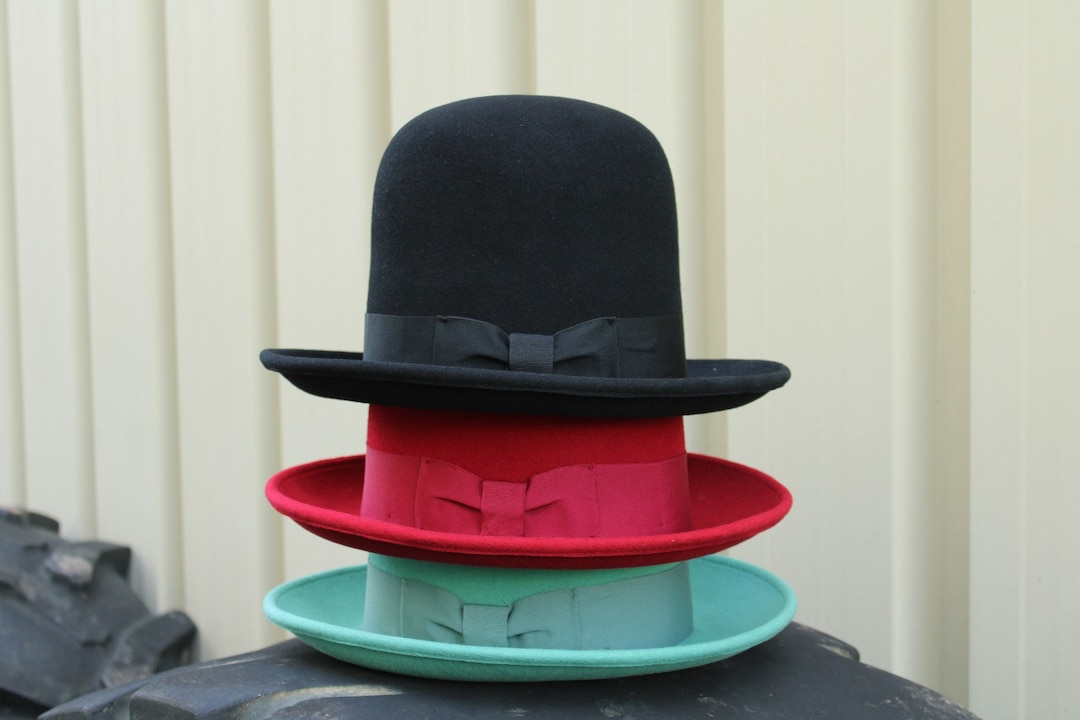 TALL BOWLER HAT Erykah Badu Hat 100% Wool Bowler Hat Top - Etsy