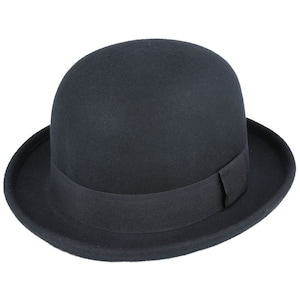 Soft Crushable Bowler Hat 100% Wool Classic Bowler Hat Derby Hat Woman ...
