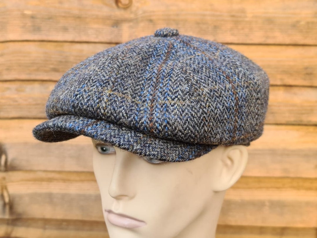 Harris Tweed Wool Newsboy Capgenuine Scottish Harris Tweed League Cap ...