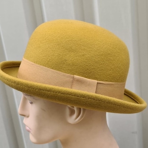 Soft Crushable Bowler Hat 100% Wool Classic Bowler Hat Derby Hat Woman ...