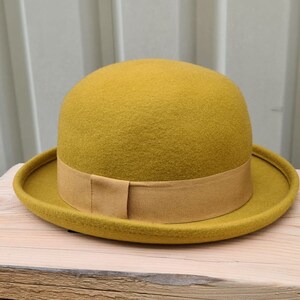 Soft Crushable Bowler Hat 100% Wool Classic Bowler Hat Derby Hat Woman ...