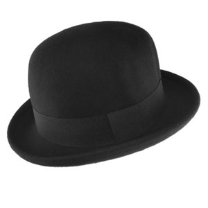 Soft Crushable Bowler Hat 100% Wool Classic Bowler Hat Derby Hat Woman ...