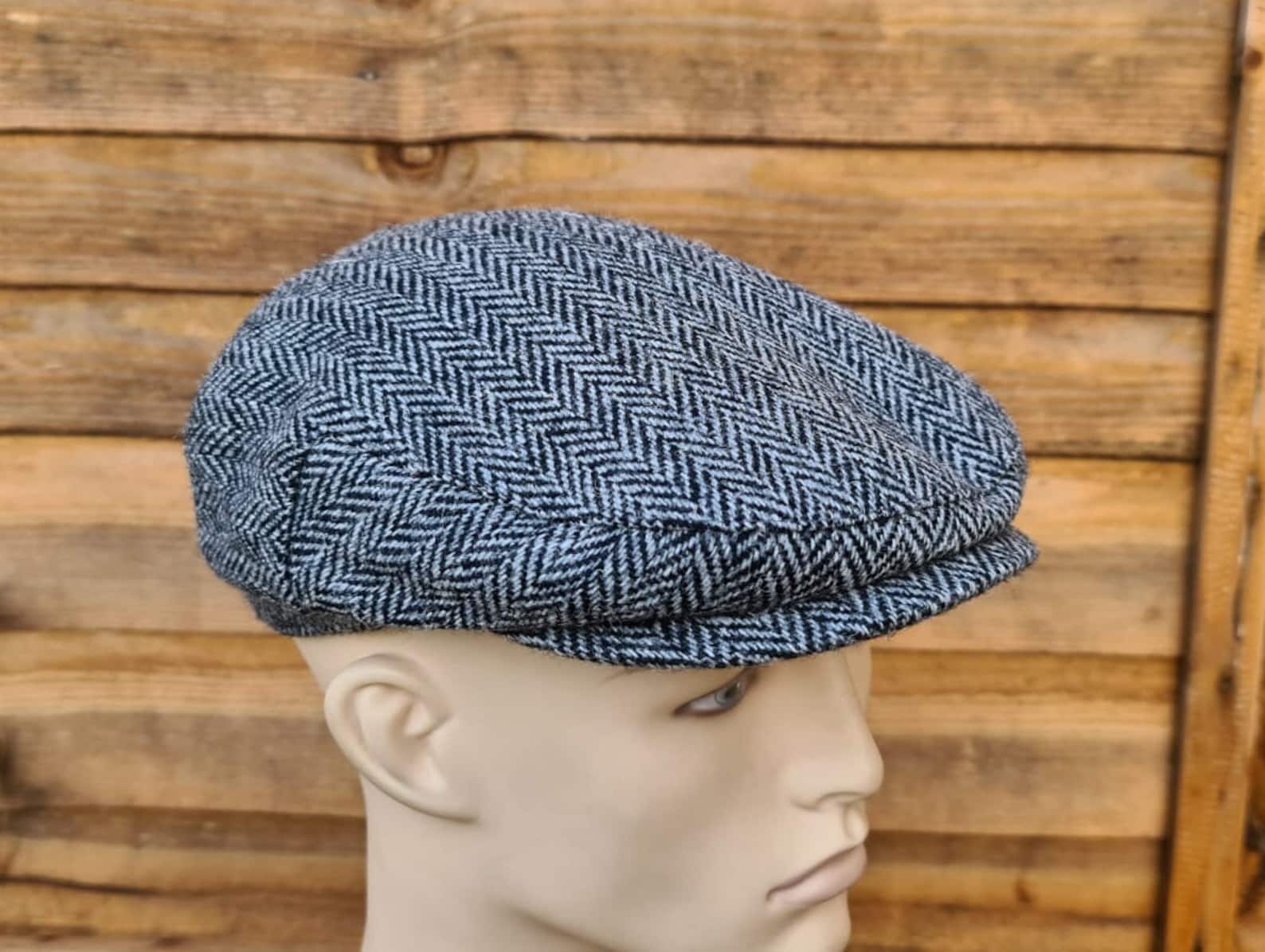 NAVY Genuine Harris Tweed Flat Cap 100% Pure Scottish Wool - Etsy UK