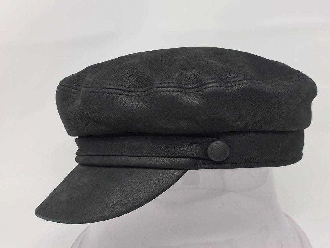 Genuine 100% Leather Breton Hat Handcraft Fisherman Sailor - Etsy UK
