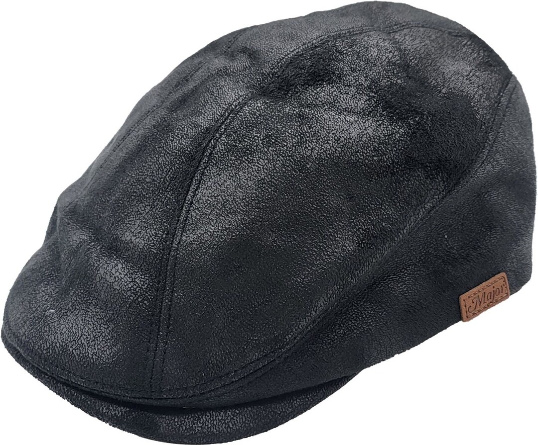 FLAT CAP Faux Suede Leather Flat Cap baker Boy Flat Cap Handmade ...