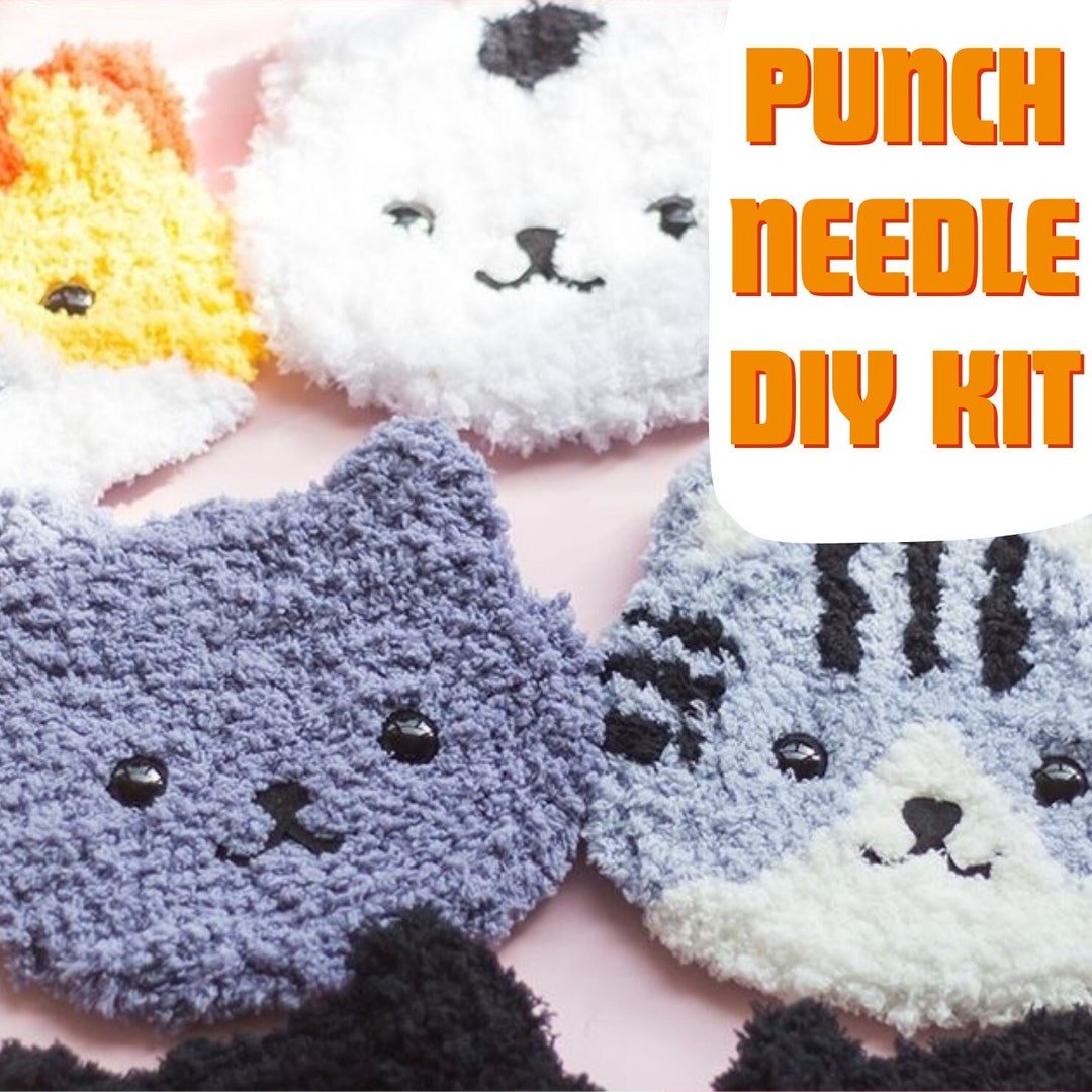 DIY Punch Needle Kit Cat Punch Needle Beginner Punch Needle Animal ...