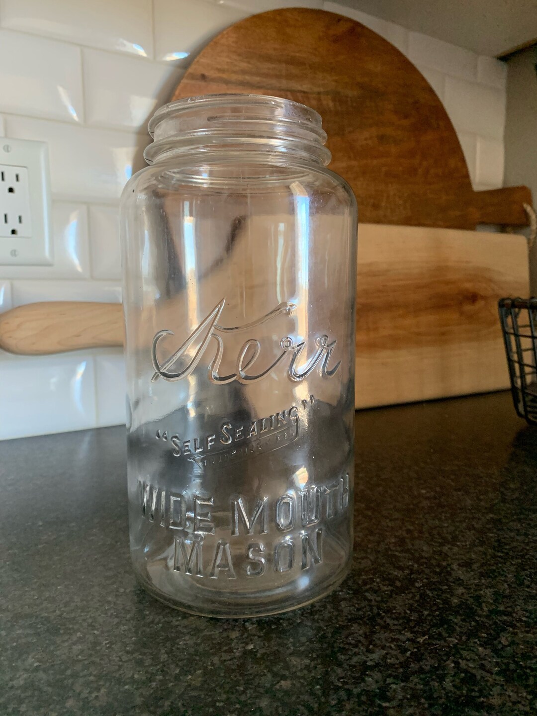 Vintage 2 Quart Kerr Self Sealing Wide Mouth Mason Jar - Etsy