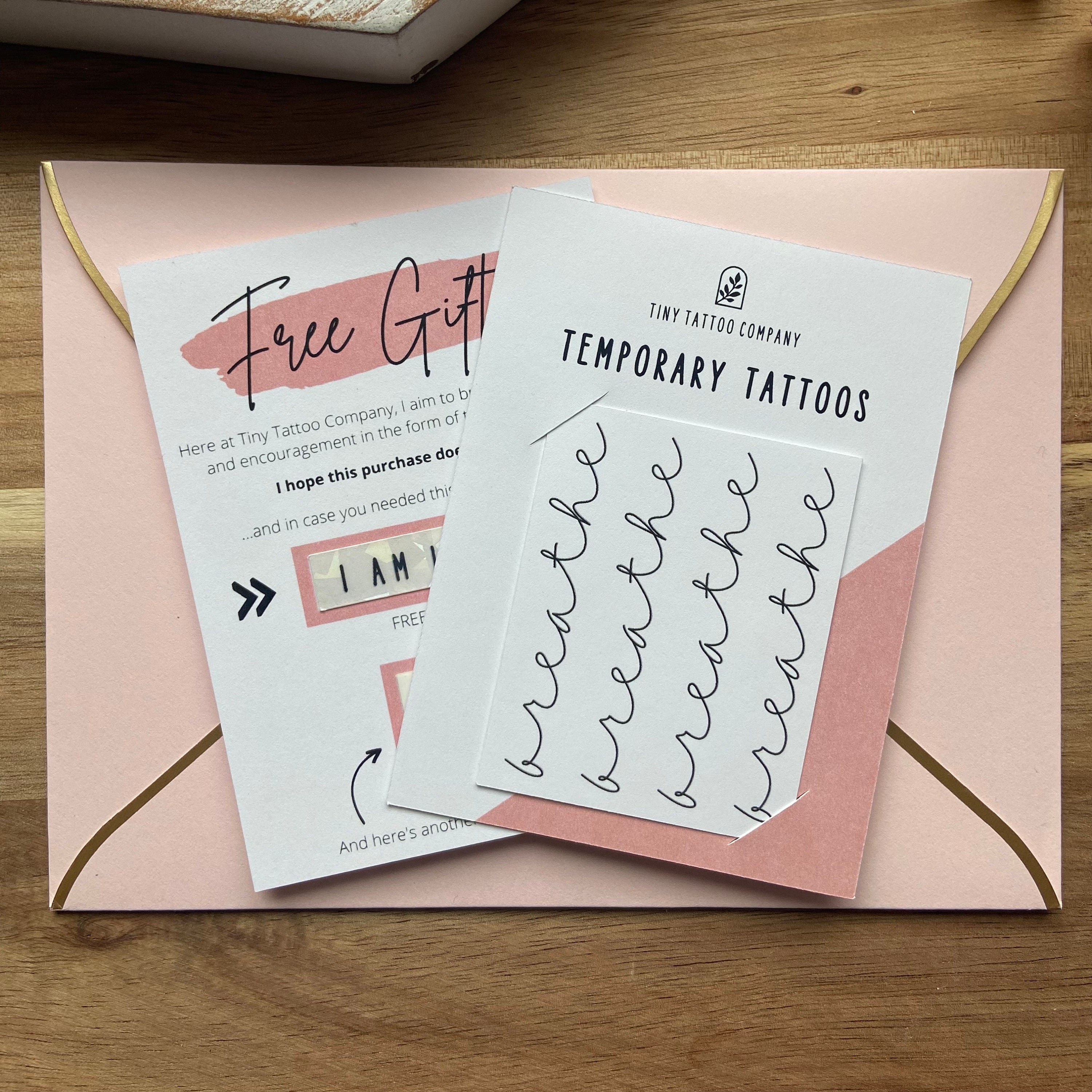 Breathe | Temporary Tattoo | Set of 4 | Cursive - Etsy