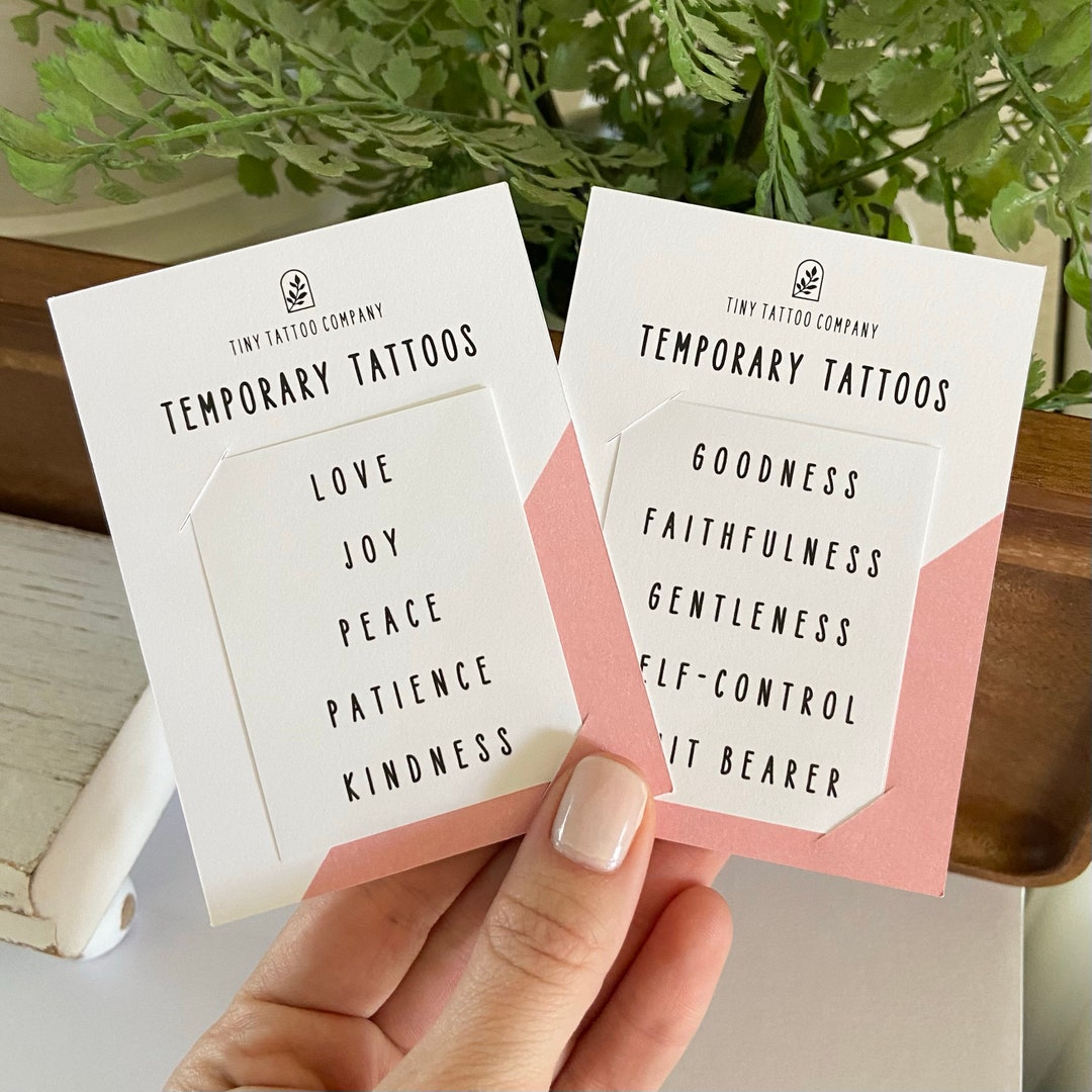 Fruits of the Spirit Temporary Tattoos | Love | Joy | Peace | Patience ...