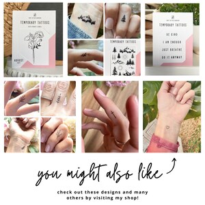 Word Set Temporary Tattoos | Be Kind | I Am Enough | Just Breathe | Do ...