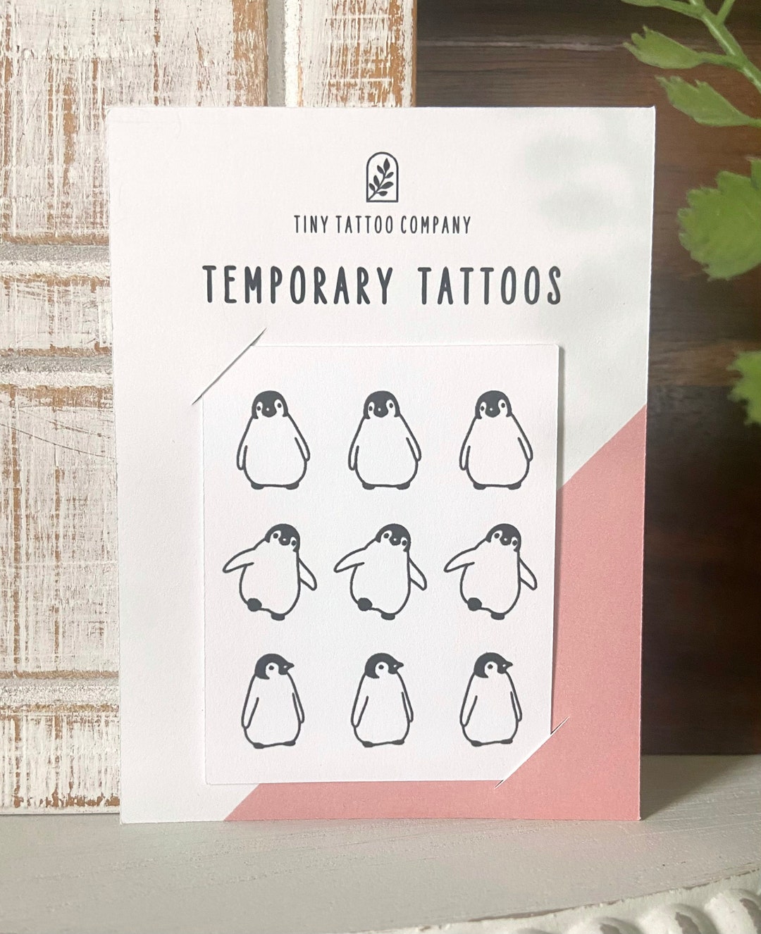 Cute Penguin Temporary Tattoos | Set of 9 | Funny Gift for Friend ...