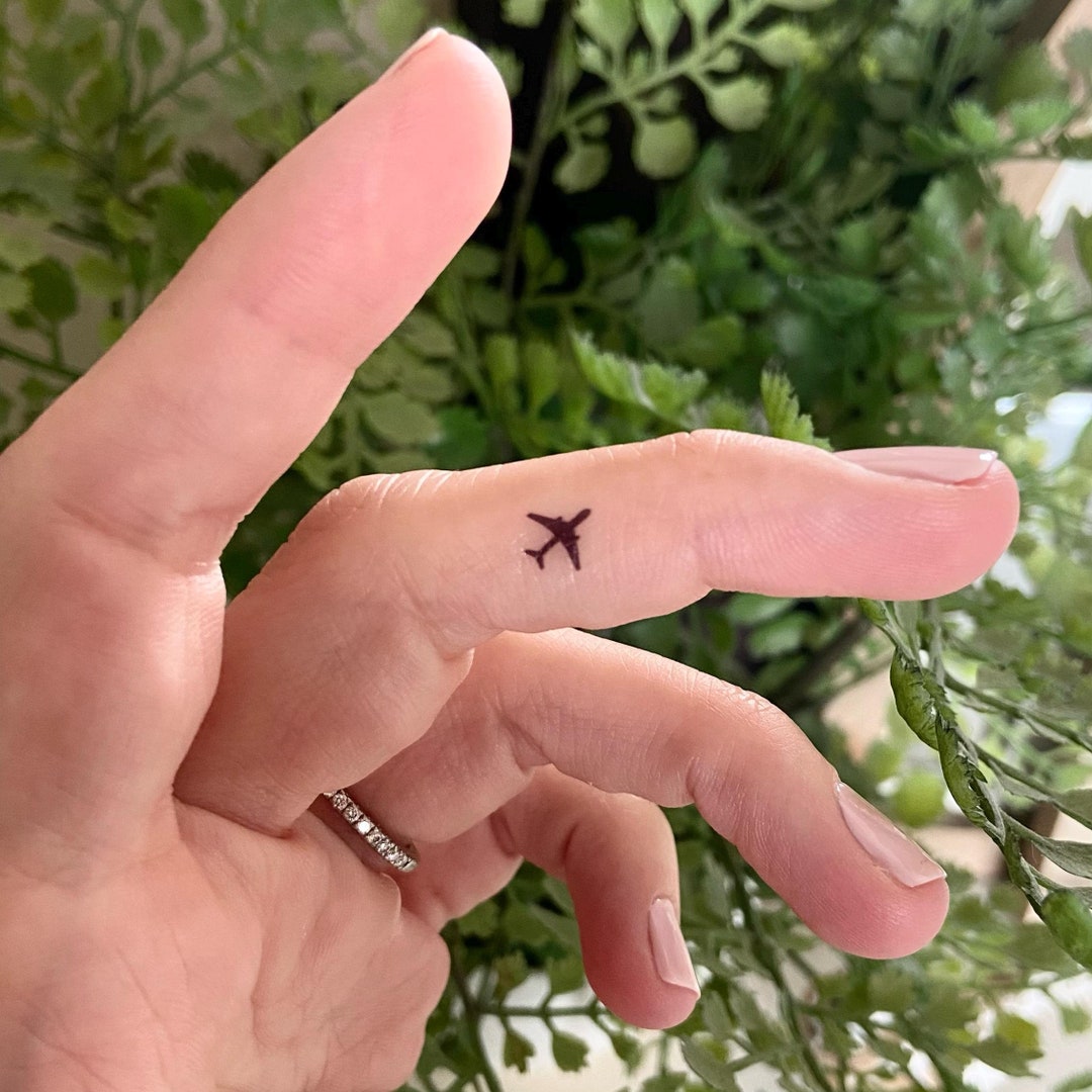 Airplane Temporary Tattoos | Set of 25 | Minimalist Tattoo | Wanderlust ...