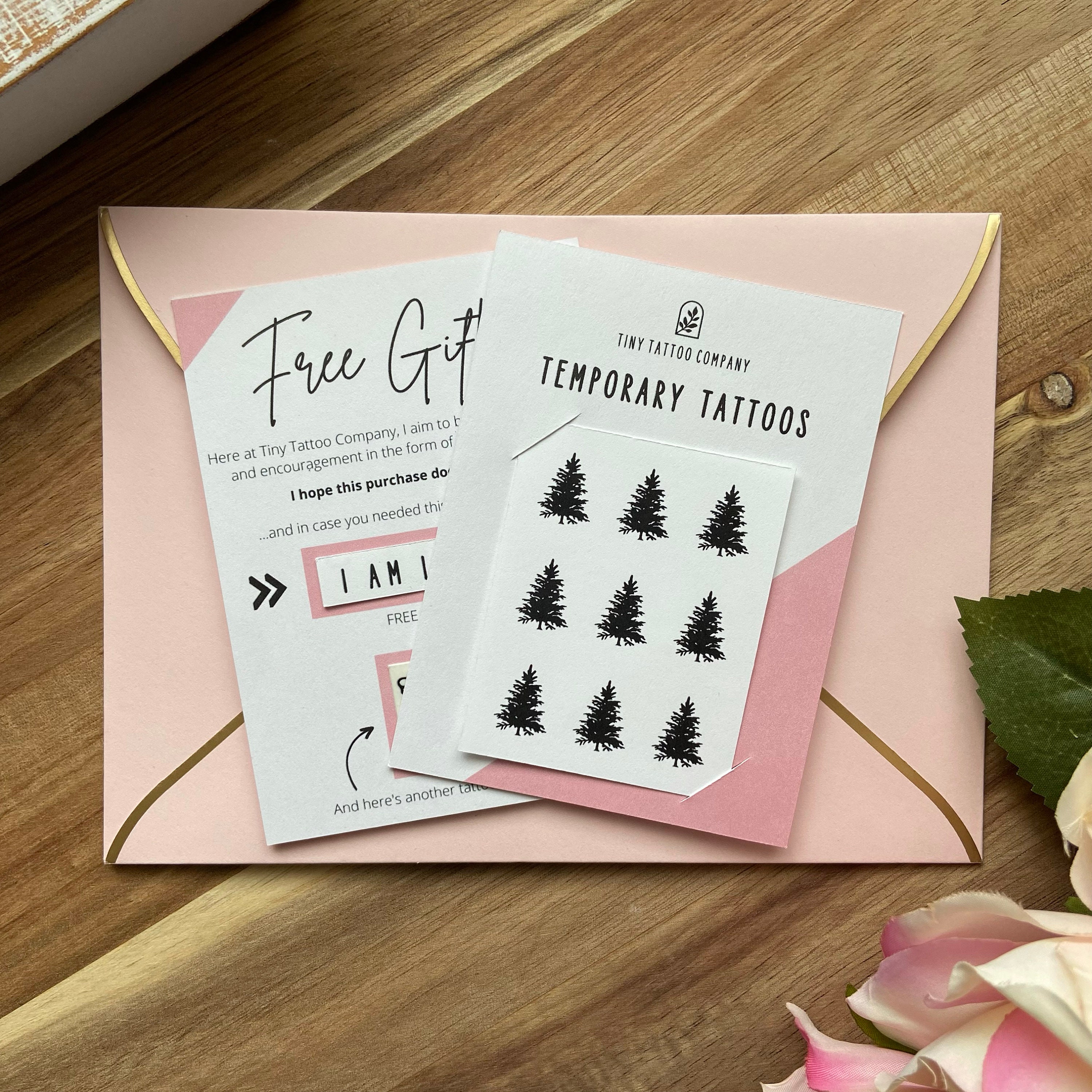 Pine Tree Temporary Tattoos Set of 9 Fake Tattoo Dainty Tattoo ...