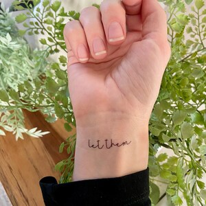 Let Them Tattoos | Set of 5 | Choose Your Font | Minimalist Tattoo ...