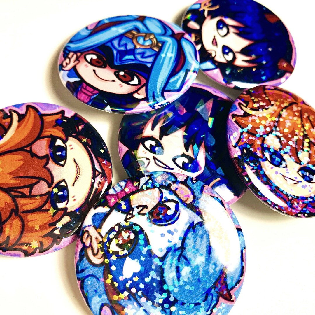 Chibi Devil Harbinger Holographic Button Badges - Etsy