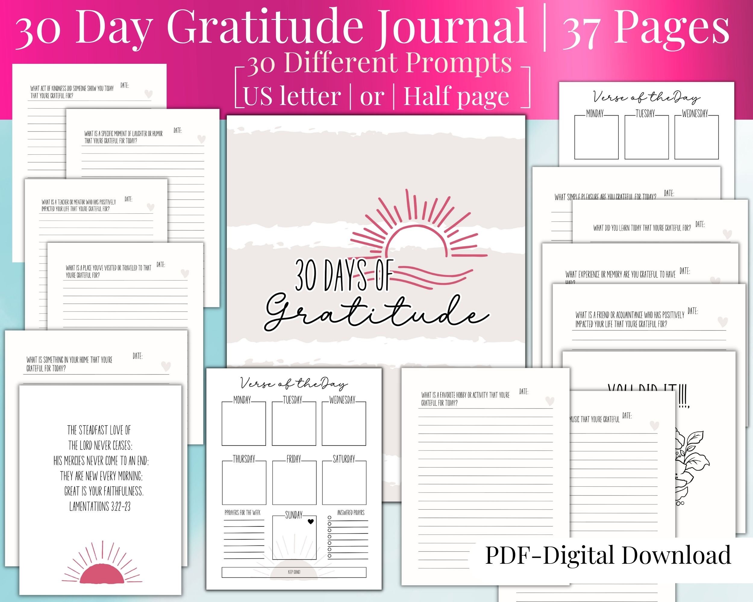 Gratitude Journal Printable Gratitude Journal Self Care - Etsy