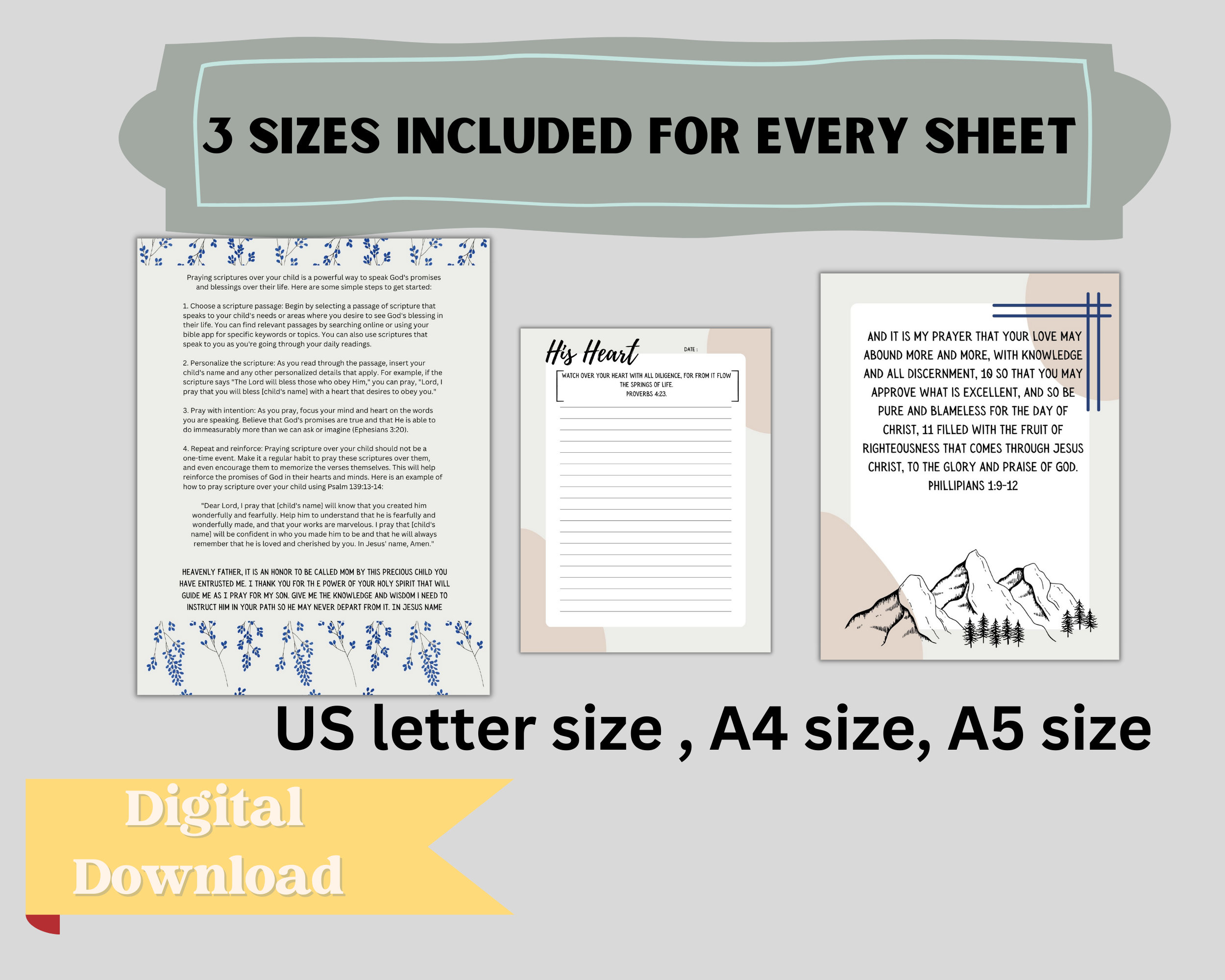 Prayer Journal | Printable Journal | Digital Journal | Faith Journal ...