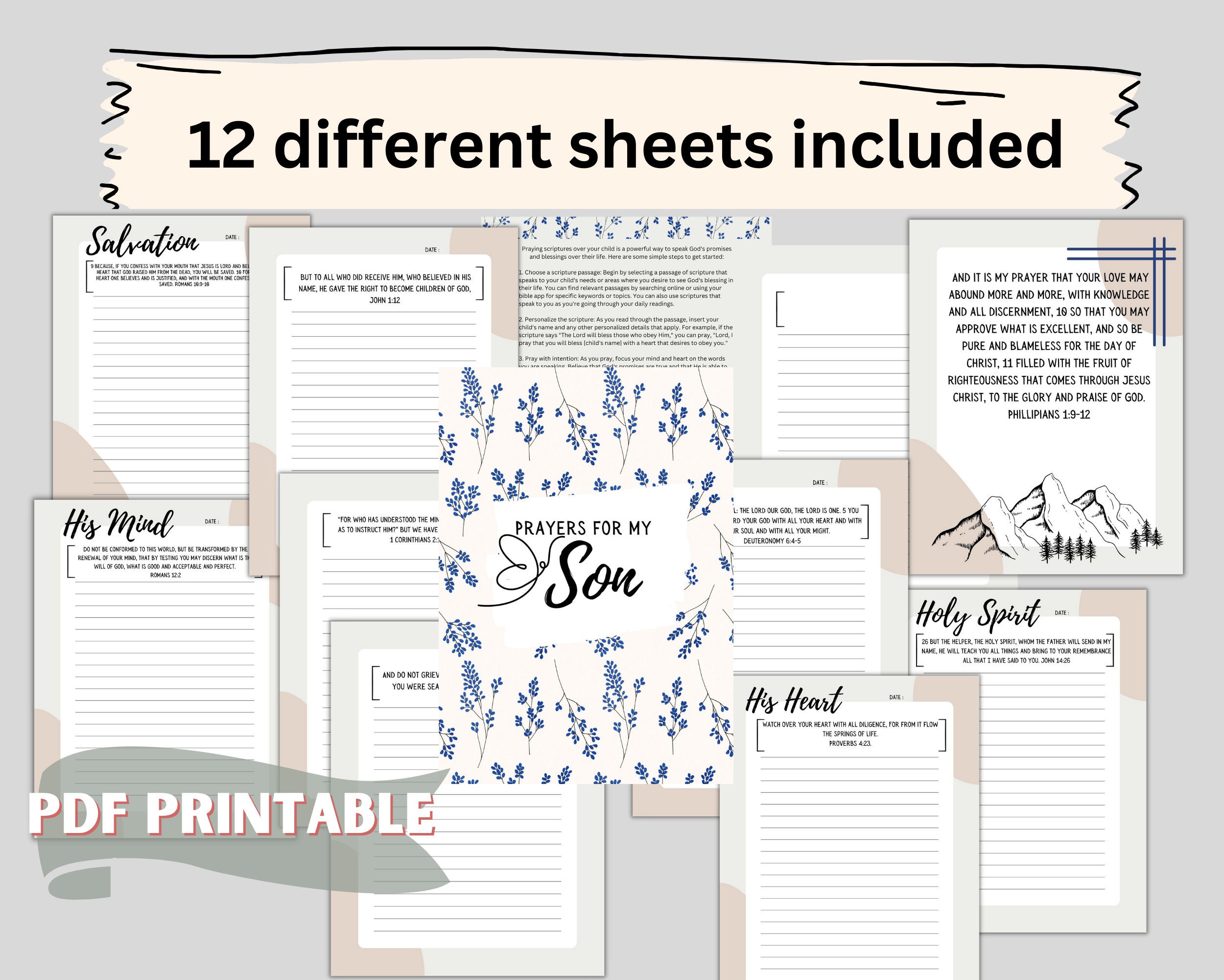 Prayer Journal | Printable Journal | Digital Journal | Faith Journal ...