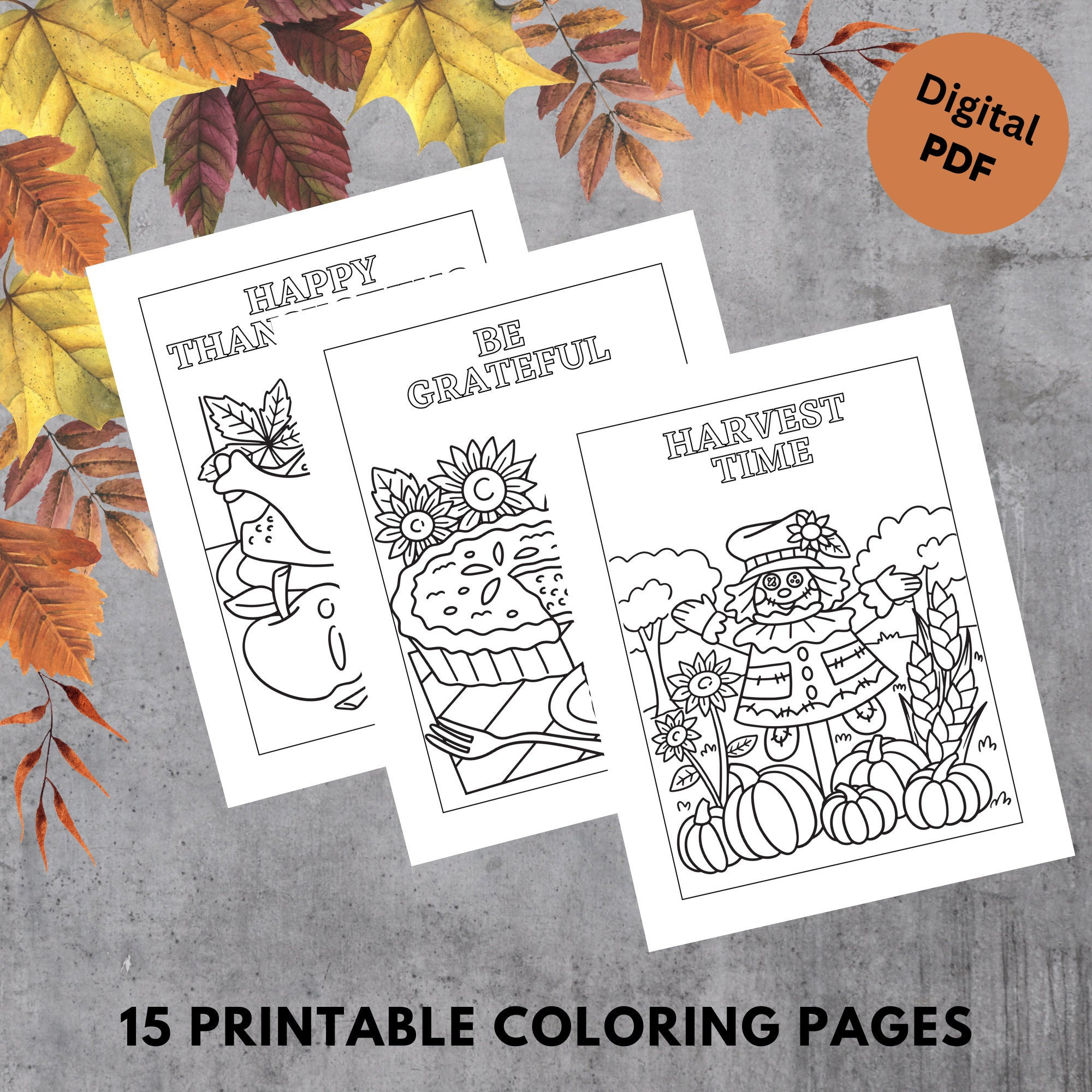 15 Thanksgiving Coloring Pages Printable Fall Thanksgiving Coloring ...