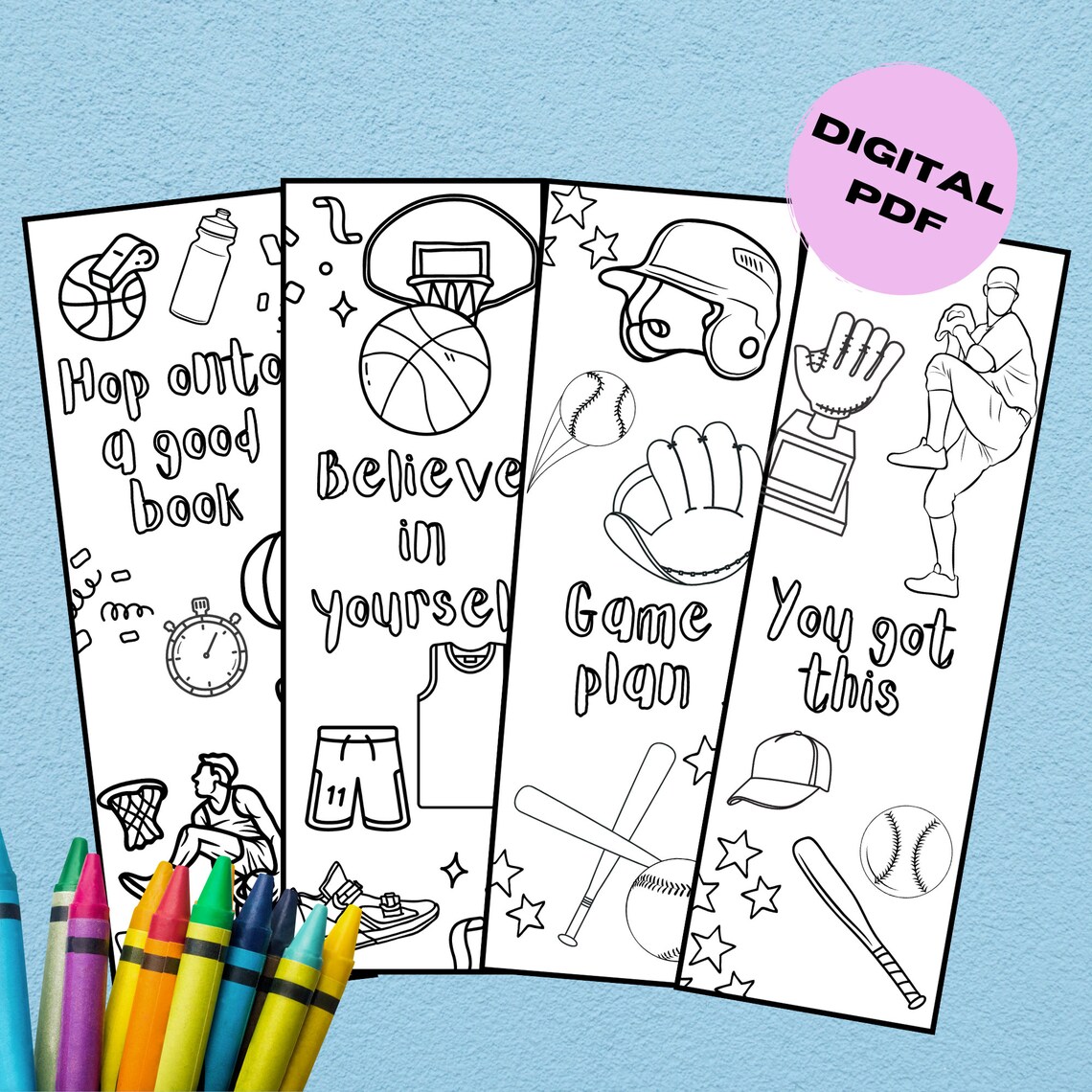 Printable Coloring Bookmarks | 8 Bookmarks | Color Your Own Bookmarks ...