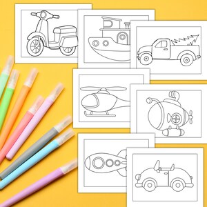 Transportation Coloring Pages Vehicle Coloring Pages Air, Land, Water ...