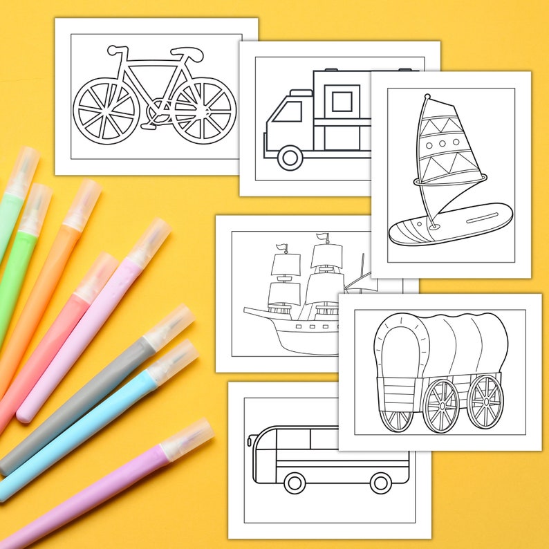 Transportation Coloring Pages Vehicle Coloring Pages Air, Land, Water ...
