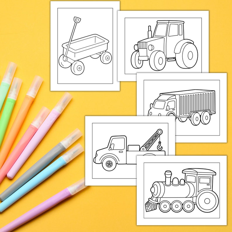 Transportation Coloring Pages Vehicle Coloring Pages Air, Land, Water ...