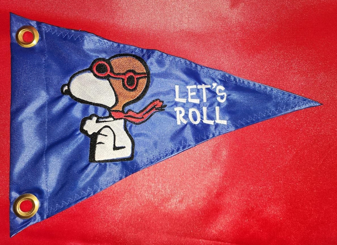 10"x13.5" Snoopy Red Baron Triangle Safety Flag ATV UTV Side X Side ...