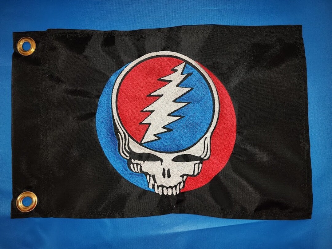 10"x15" Grateful Dead Stealie Steal Your Face Custom Safety Flag for ...
