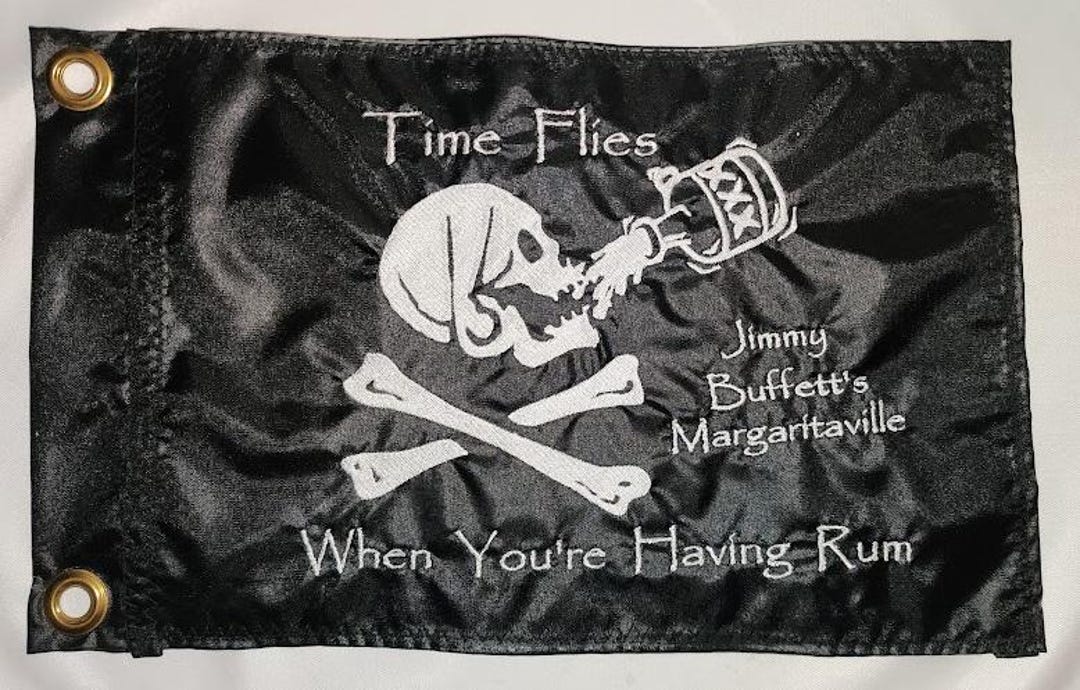 10"x15" Jimmy Buffett Rum Pirate Custom Safety Flag ATV UTV Side X Side ...