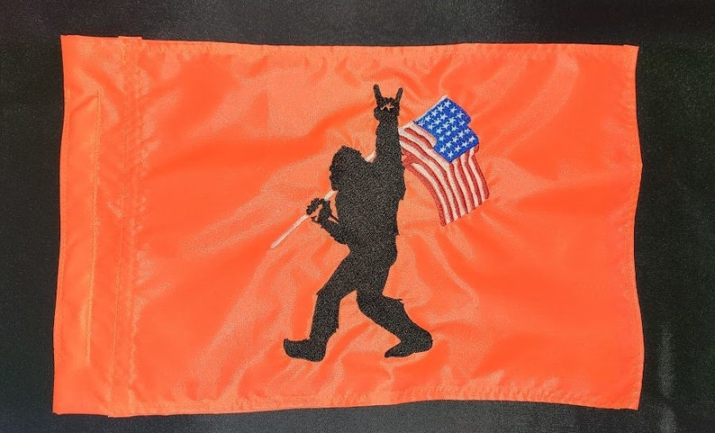 Patriotic Bigfoot Safety Flag for UTV ATV JEEP Recumbent Trike Custom ...