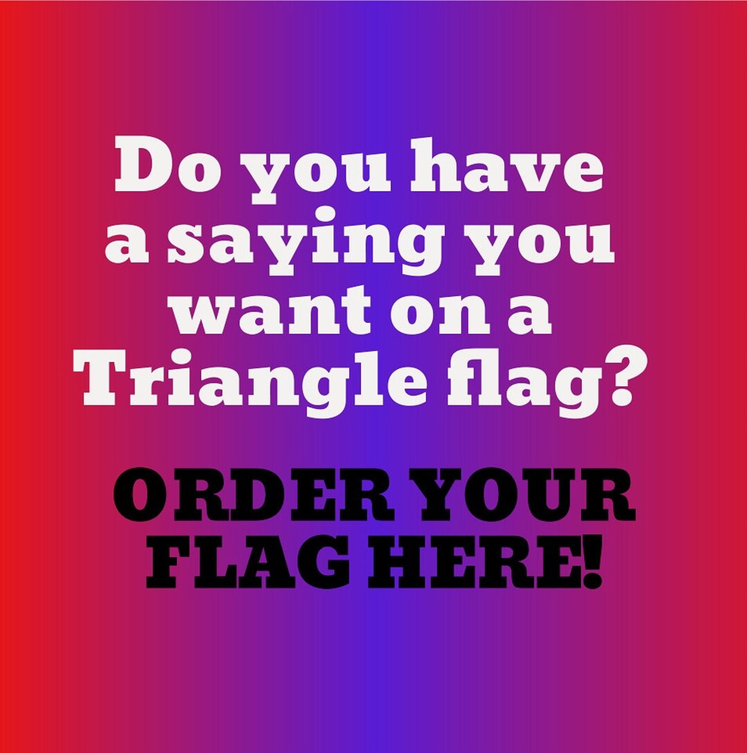 12"x18" Triangle Your Own SAYING Triangle Safety Flag for ATV UTV Jeep ...
