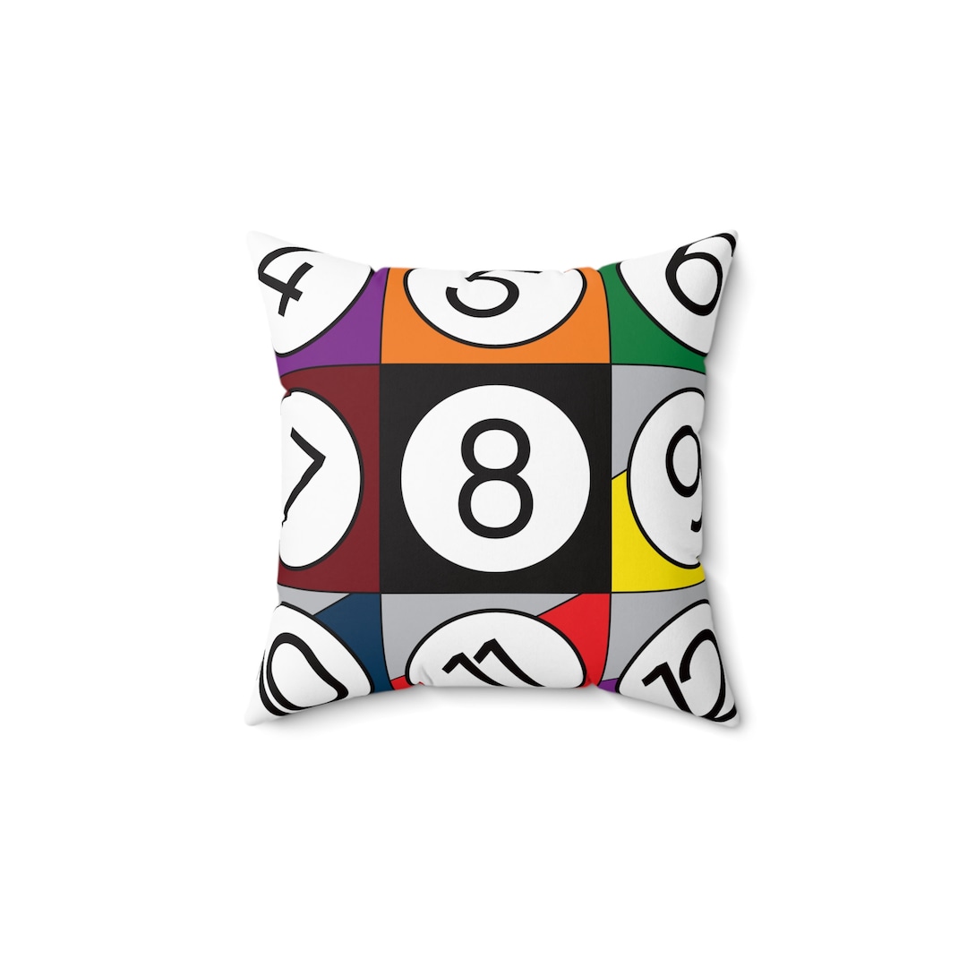 Pool Ball Pillow Billiards Home Décor 8 Ball Pillow - Etsy