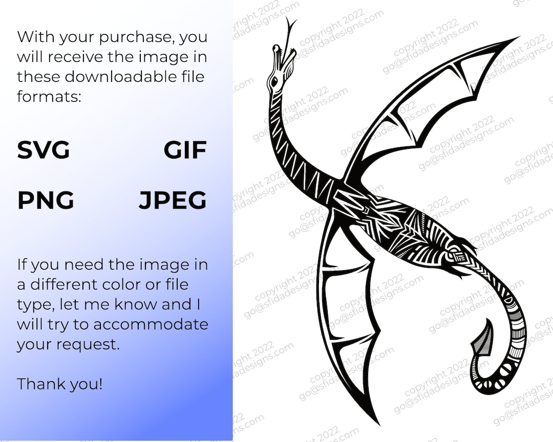 Dragon SVG File Dragon Clip Art Design Digital Download - Etsy