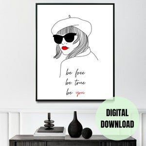 Be Free Printable Wall Art, Be You, Self Love, Motivational Poster ...