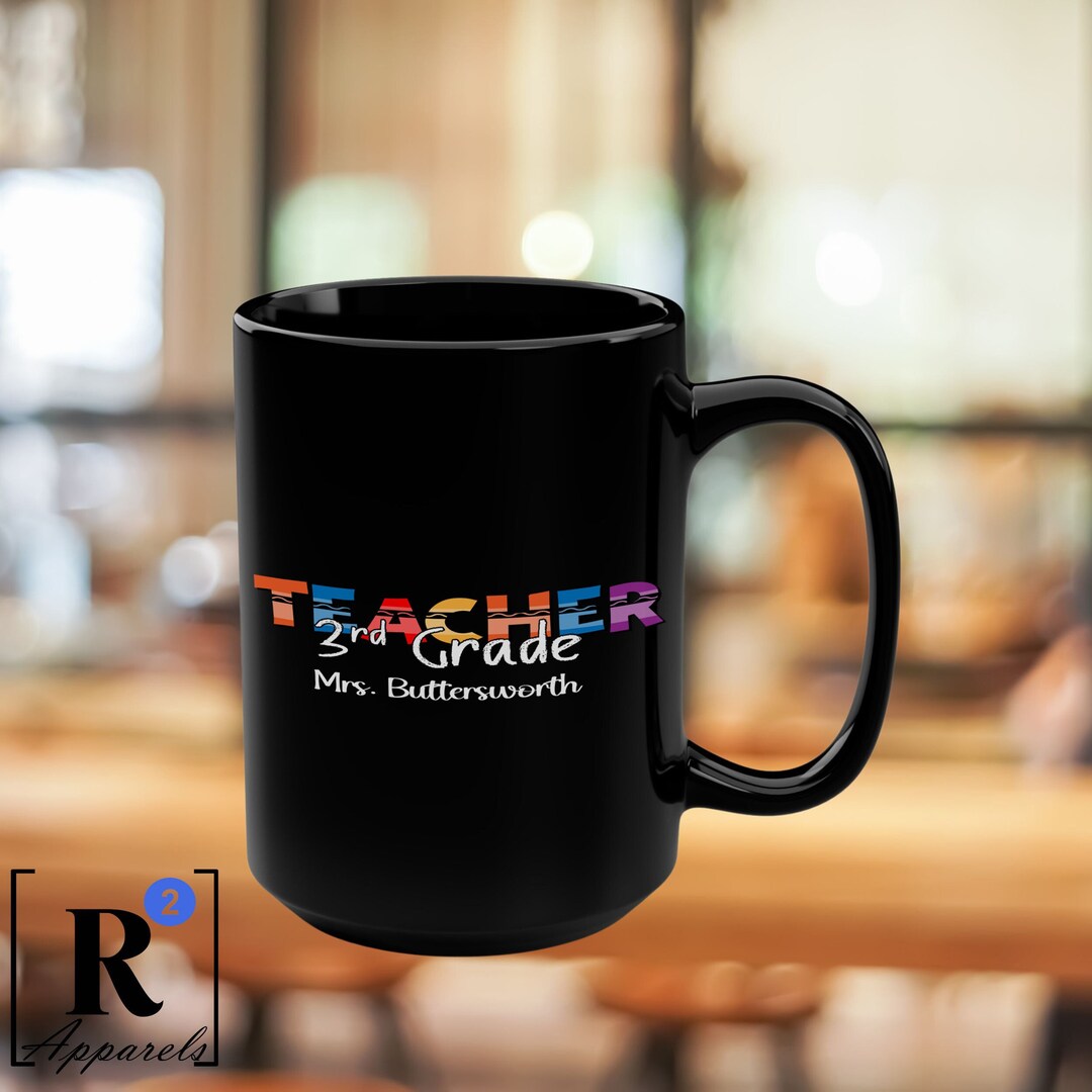 Mugs 3rd Grade Teacher, Personalized School Mugs, Custom Para Coffee ...