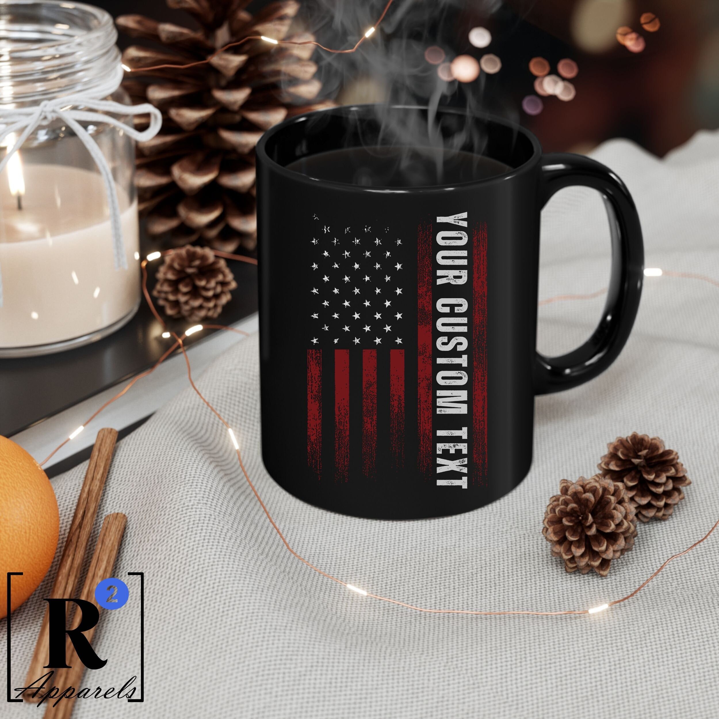 Personalized American Flag Mug, Patriotic Mug, American Flag Mug ...