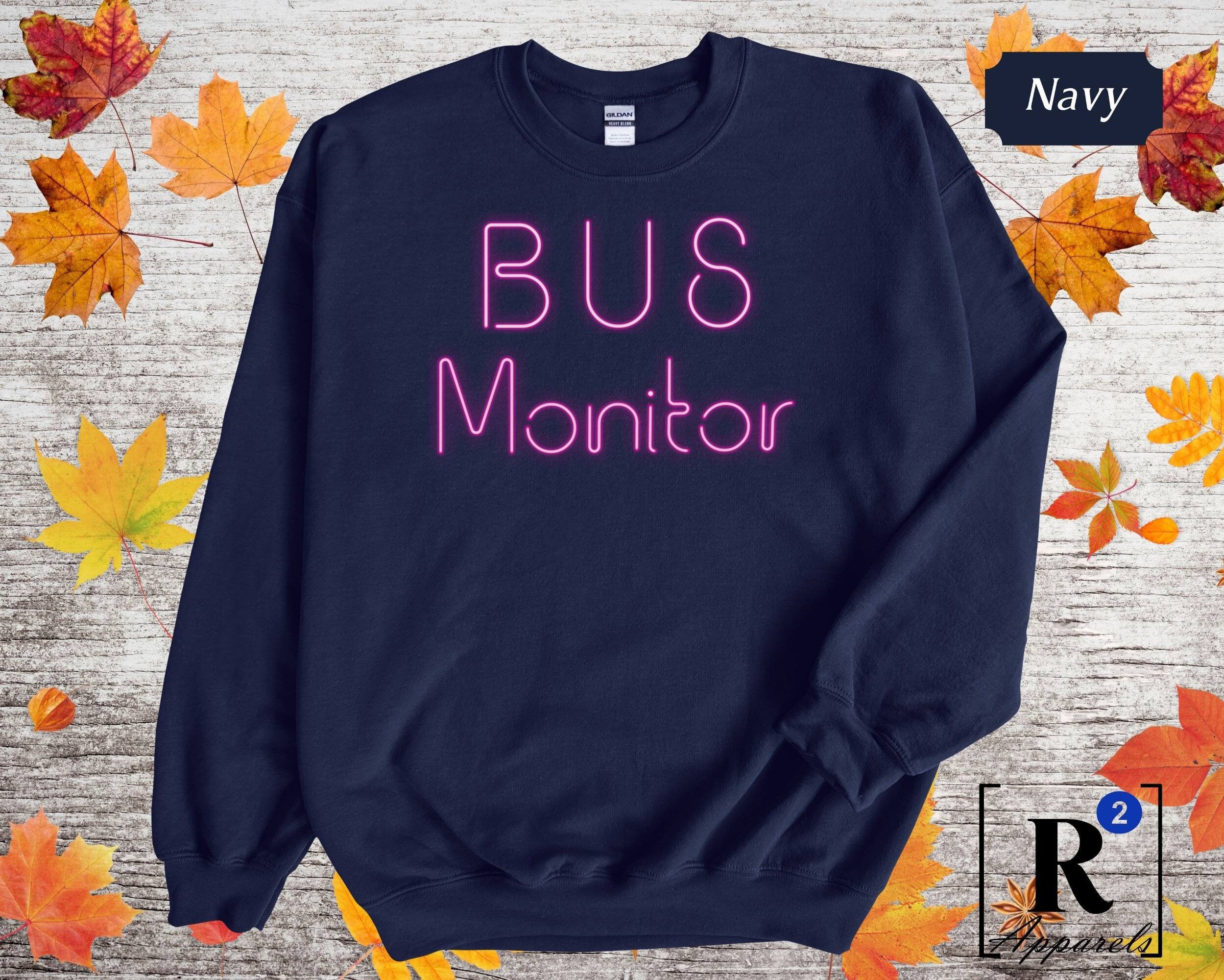 Sweatshirt Bus Monitor, Neon School Sweater, Groovy Retro Bus Monitor ...