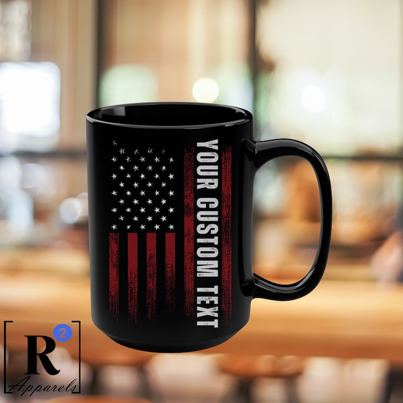 Personalized American Flag Mug, Patriotic Mug, American Flag Mug ...