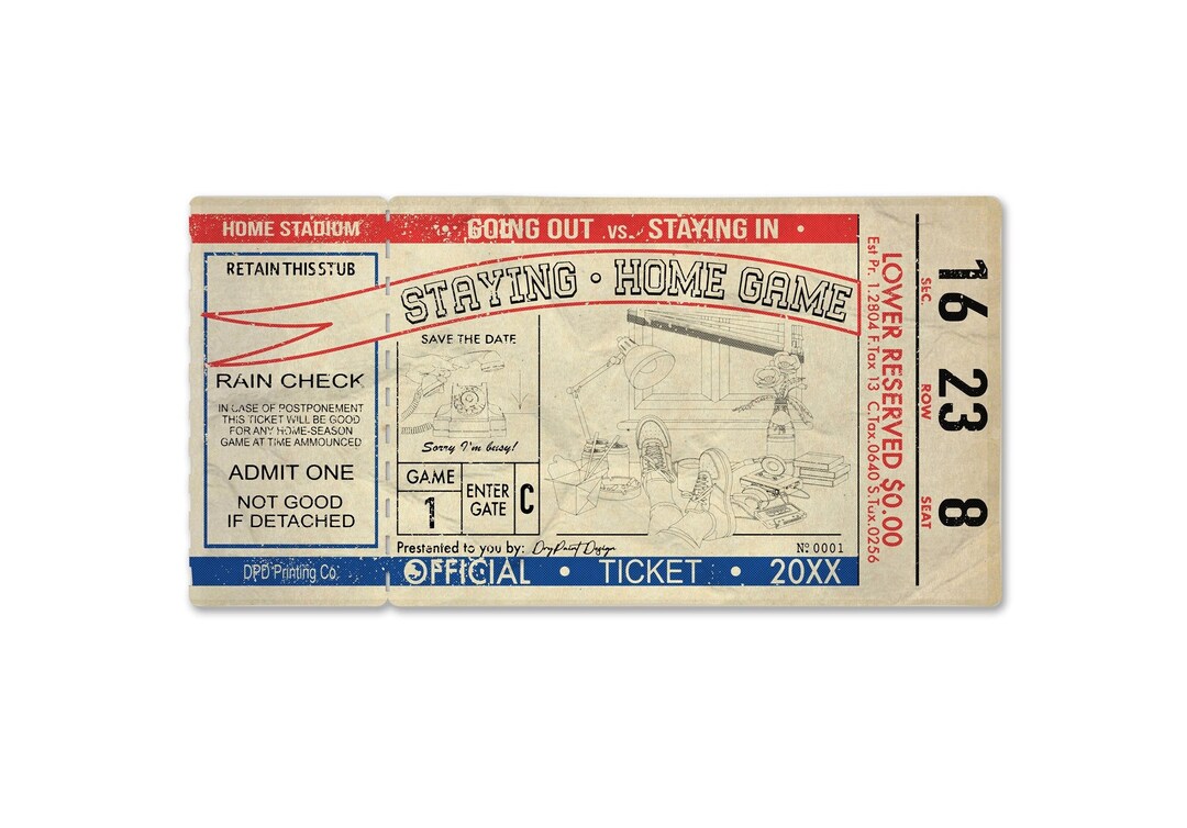 Funny Vintage Ticket, Old Ticket Design, Digital Download, Digital ...